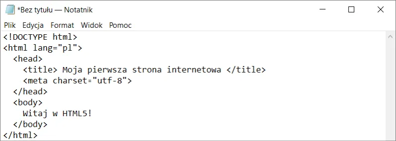 Prosty sposób na stworzenie strony internetowej HTML w notatniku