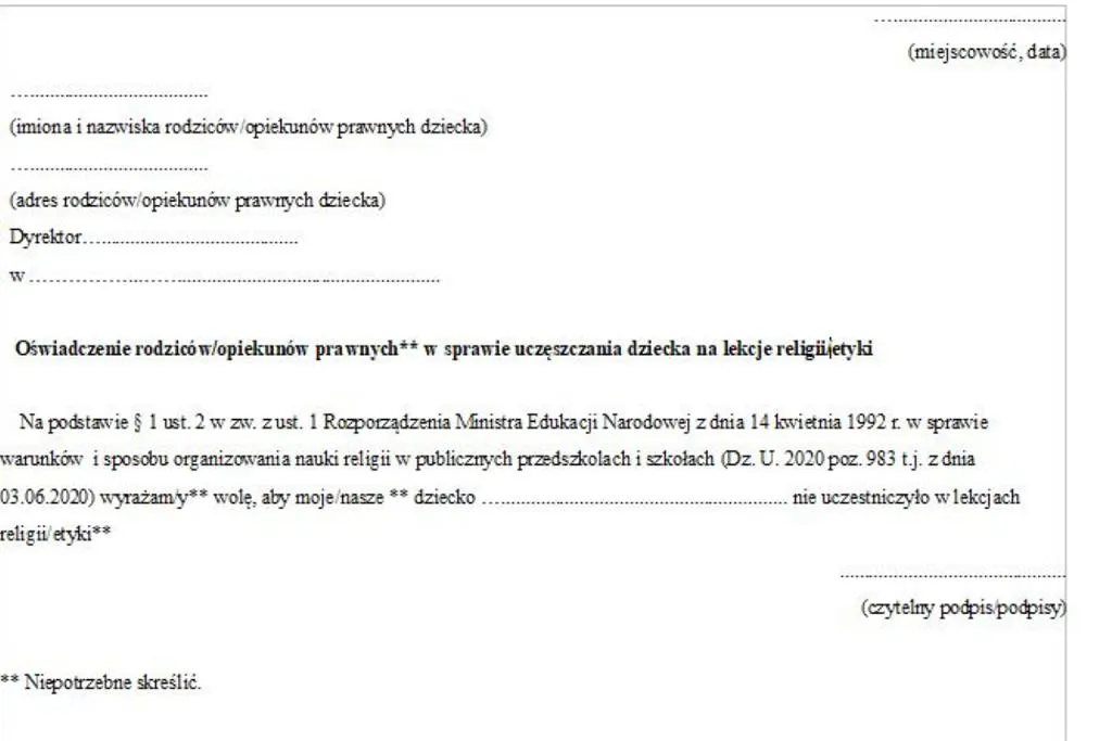 Jak wypisać dziecko z religii – prosta procedura i ważne informacje